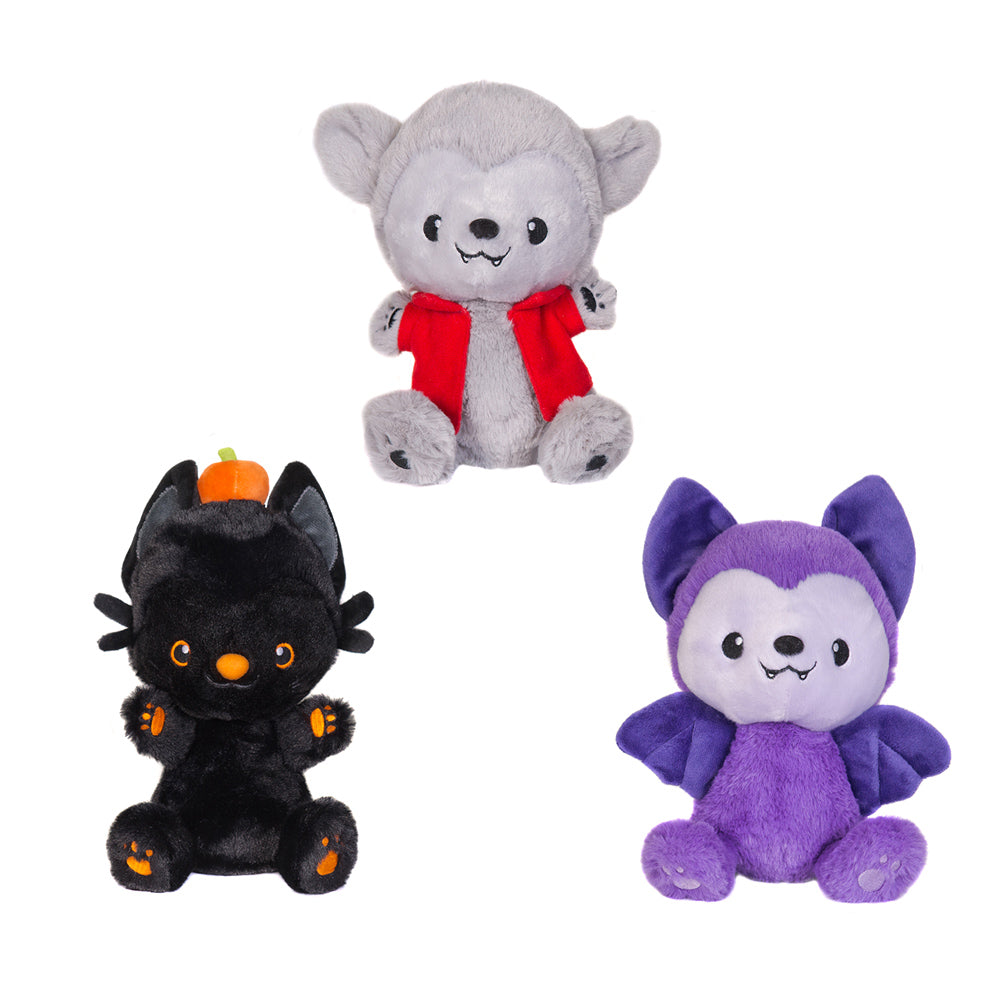 10" Cuddle Wolf, Cat, or Bat - Fiesta Toy
